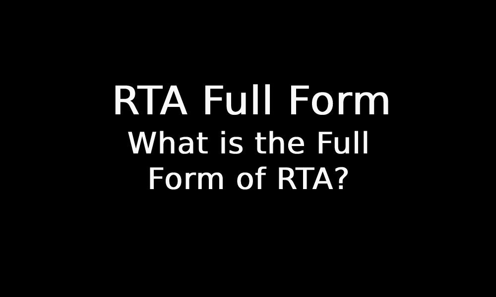 RTA Full Form What Is The Full Form Of RTA 